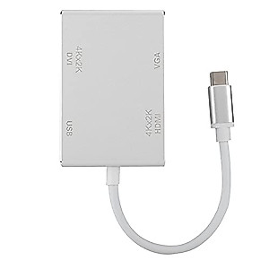 Type-C Converter 1920x1200/30hz Hub Adapter Easy to Carry Aluminum Alloy Multifunction for Computer Desktop