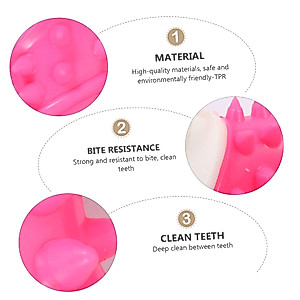 Angoily Pet Teething Toys Pet Molar Bite Toy Dog Dental Toy Puppy Interactive Toy Dog Teeth Cleaning Toy Teeth Training Dog Bone Dog Molar Toy Bone Toy Dog Play Toy Dog Ball Chew TPR