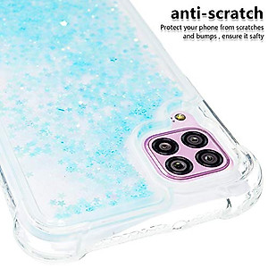 Eyilin Glitter Bling Case for Huawei P40 lite, Transparent Shockproof Liquid Quicksand Cover Silicone Soft TPU Gel Protective Phone Case