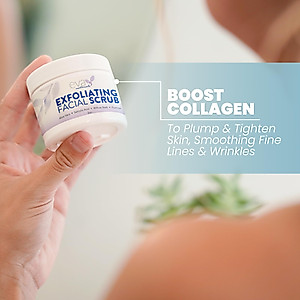 Eva Naturals Microdermabrasion Face Exfoliator and Facial Scrub - Exfoliating Facial Cleanser With Aloe, Willow Bark, Salicylic Acid - Face Wash (2 oz)