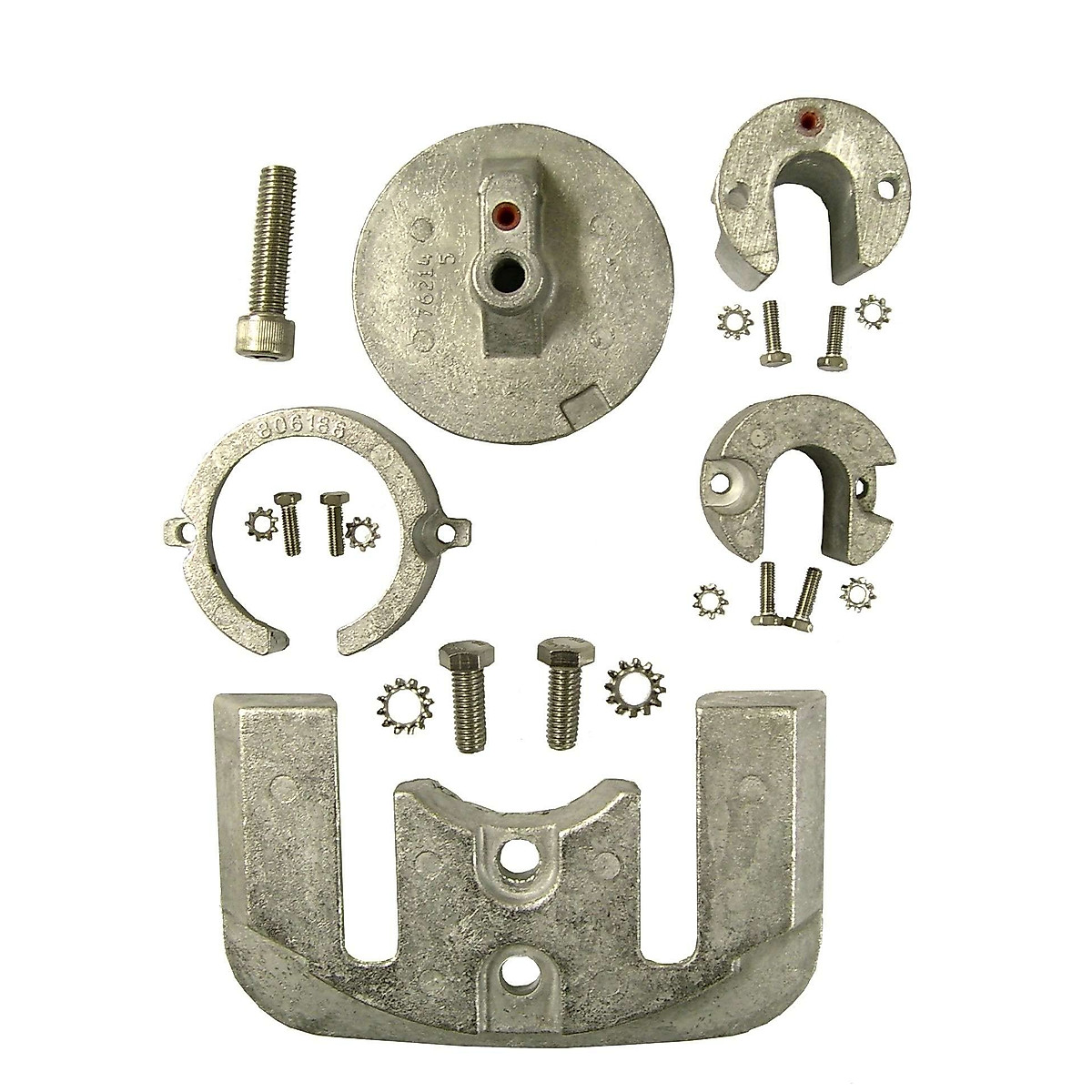 US Marine Products LLC Zinc Anode Kit for Mercruiser Bravo 1 Outdrives Includes Hardware Replaces Mercury 97-888758Q02, Quicksilver 888758Q02, Martyr CMBRAVO1KITZ, Seachoice 95041, Tecnoseal 20803