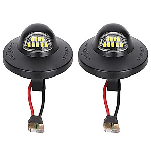LED License Plate Light Tag Lights Assembly Compatible with Ford F150 F250 F350 F450 F550 Superduty Ranger Explorer Bronco Excursion Expedition,6000K White, 2PCS (Black)