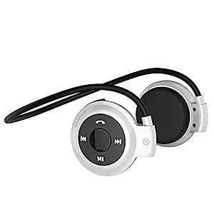 WONFAST MINI-503 Wireless Bluetooth Music Stereo Universal Headset Headphone MP3 Player Support TF Card Earphone for Cell Phone Smartphones Outdoor Driving Biking (White)