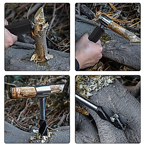 Bushcraft Hand Drill, Tools, Scotch Eyed Wood Auger Drill Bit, Steel Bushcraft Hand Drill Tools, Manual Auger for Outdoor Camping Garden