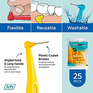Interdental Brush Angle - Yellow 0.7mm (25 pack)
