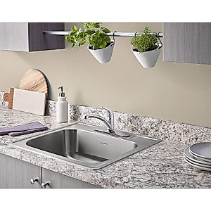 American Standard 7074000.002 Colony Pro Single-Handle Kitchen Faucet with Deckplate in Polished Chrome