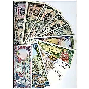 EC 1988 ECUADOR FLAWLESS 1988-99 COMPLETE DENOMINATION SET! 11 DIFF SCARCE BANKNOTES!! Gem Crisp Uncirculated