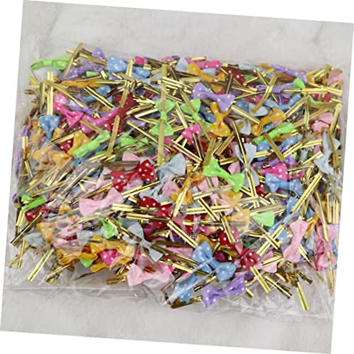 Gift Bag Ties 100pcs Packaging Favor Bag Ties Metallic Cable Bow Ties Food Pack Gift Pack Food Sealing Tie Lollipop Cable Tie Candy Sealing Tape Rosy Lollipops Ties Tie