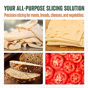 LEM Products BigBite 12 Inch Cast Aluminum Electric Meat Slicer Machine with Built-In Sharpener, Silver