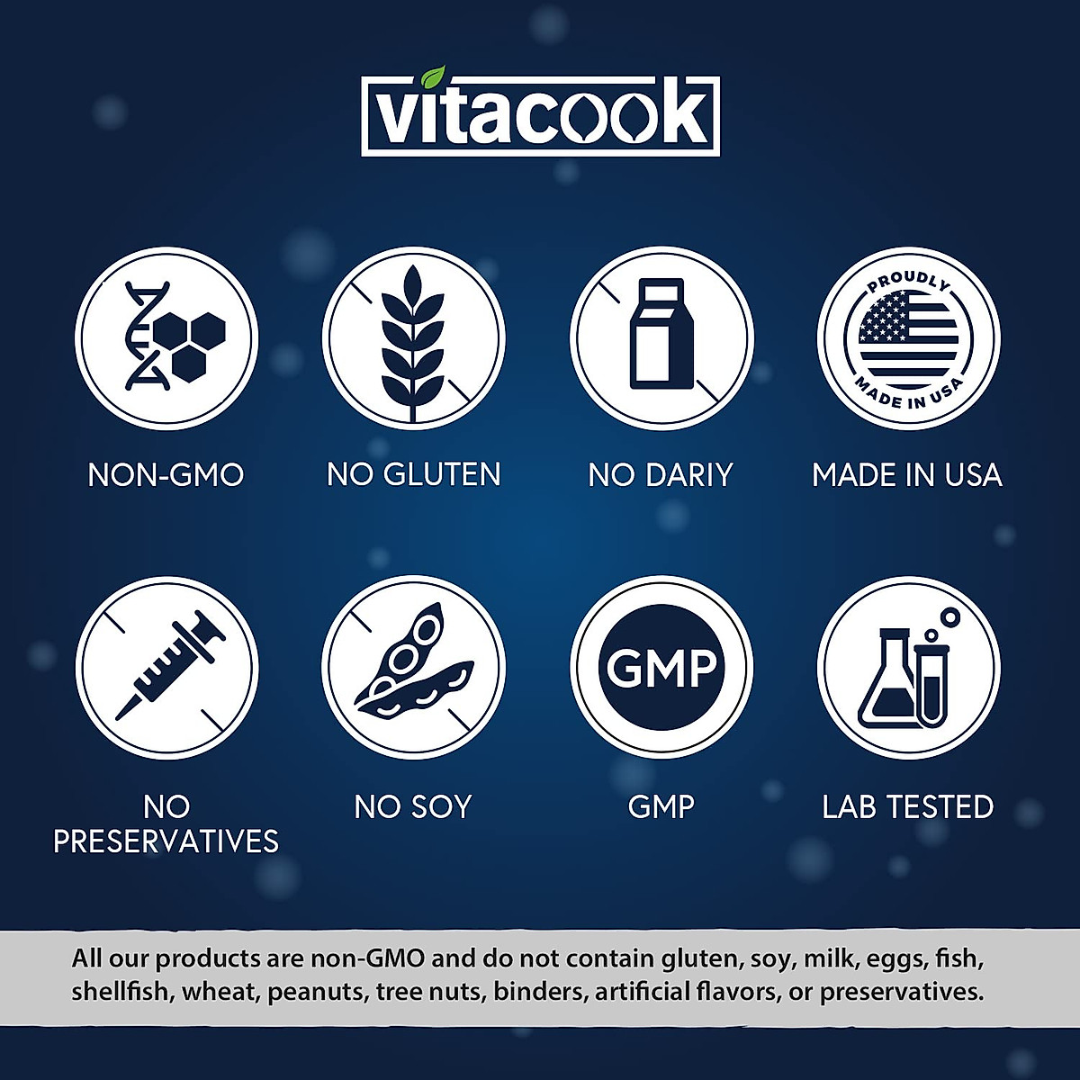 Vitacook Magnesium Glycinate 300 mg, Natural Calmness, Healthy Mood & Heart Support, Non Buffered, Non-GMO, High Potency and Ultra-Absorbable, 90 Tablets