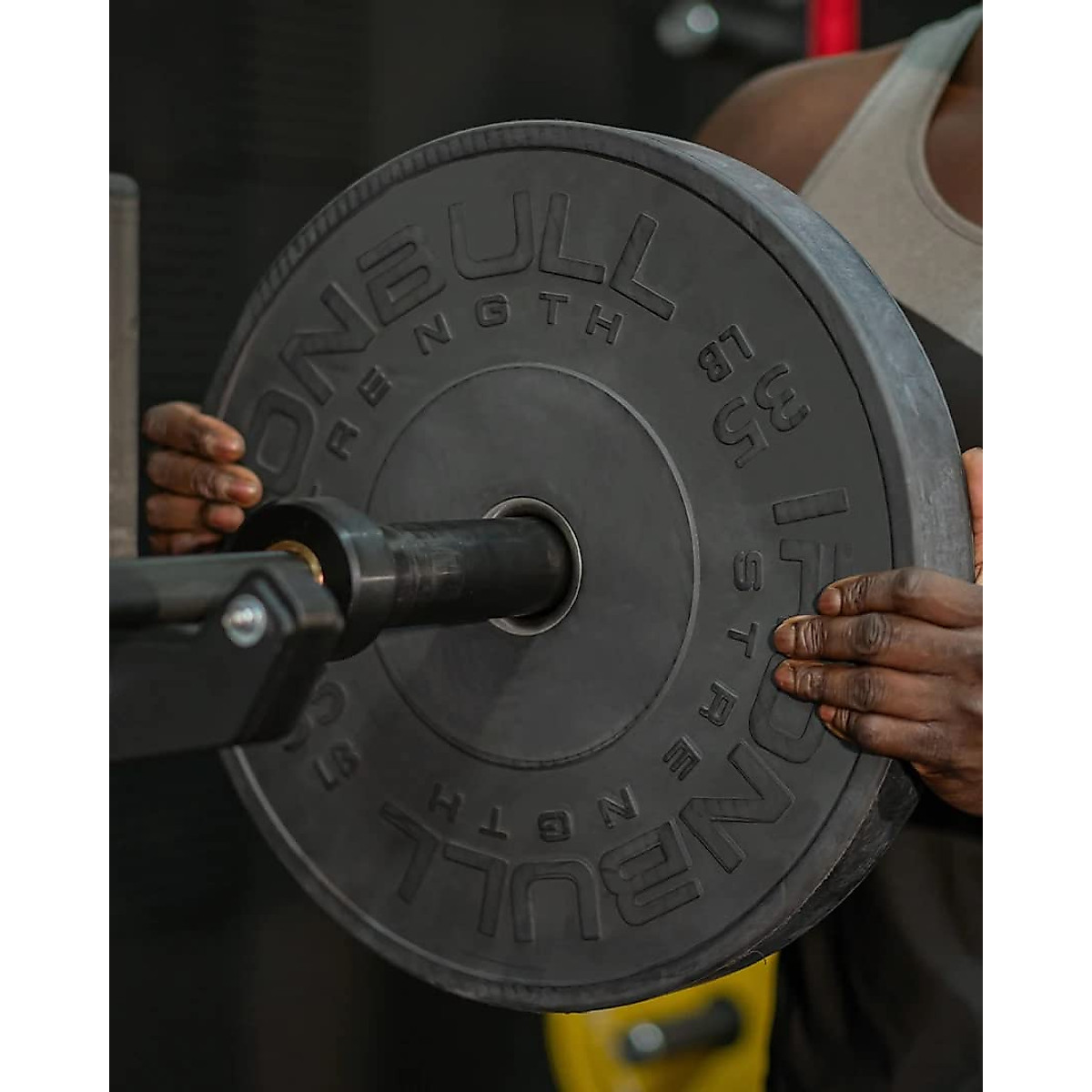 HD Bumper Plates 2" (Single) - One (1) 25 LB Single Rubber Weight Plate in Pounds (LB) for Olympic Barbells - Ideal for Cross-Training, Weightlifting, Fitness and Gym Weights (25lb (Single Plate))