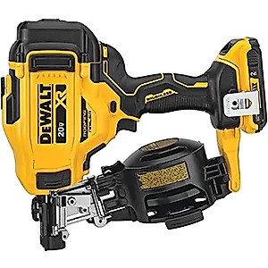 DeWALT DCN45RND1 20V 15 Degrees Lithium-Ion Cordless Coil Roofing Nailer Kit