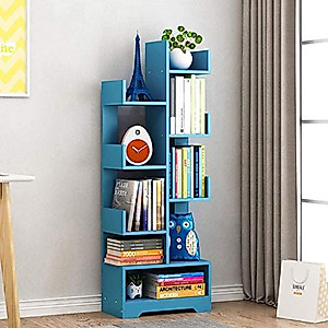 FHDGH Wooden Bookcase Shelf Tier Wood Bookshelf Display Stand Unit for Home Office Cabinet