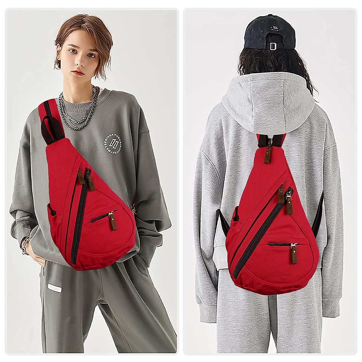 HUXFAM Small Sling Crossbody Backpack Multipurpose Casual Daypack Backpacks Outdoor Cycling Hiking Travel