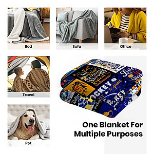 JOPJOLIW Ice Hockey Gifts, Hockey Player Blanket, Hockey Blanket for Boys, Hockey Gifts for Men Boys, Winter Gifts for Hockey Lovers, Hockey Player Gifts Warm Flannel Throw Blanket 50"X60"