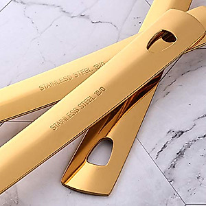 Large Meat Fork, BuyGo Gold Grill Fork 12.28 Inch Stainless Steel Cooking Fork, Heat Resistance