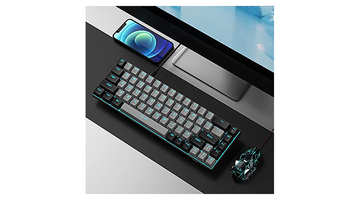 MageGee 60% Mechanical Gaming Keyboard - Compact & LED