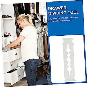 SOESFOUFU Drawer Divider Spring Tool Socks Organizer Cabinet Drawer Acrylic Shelf Divider Grid Divider Expandable Drawer Organizer Plastic Drawer Divider Drawer Partition White Cart Plastic