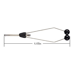 Goture Black Bullet Head Bobbin with Ceramic Tips,Fly Fishing Tying Tool Made of Iron and Ceramic,Lure Making Tool