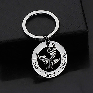 WSNANG Scout Leader Love Lead Inspire Keychain Eagle Court of Honor Gift Ceremony Scoutmaster Gift (Love Lead Inspire Keychain)