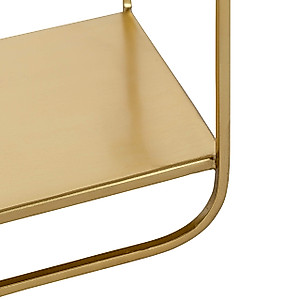 Kate and Laurel Emerline Midcentury Shelf Set, Set of 2, Gold, Decorative Modern Shelves for Storage and Display