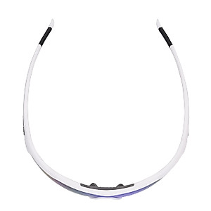 Rawlings Strike Ready Shield Sport Sunglasses for Men, Shiny White/Blue Mirror, 68mm