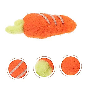 IMIKEYA 20 Pcs Felt Carrots Crafts Supplies Cap Decorations Christmas Garland Wool pom pom Felt Carrot Brooch Wool Felt Hairpin Accessories DIY Charm Clothes DIY Material