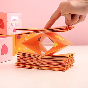 CASINIS Surprise Gift Box Pop Up Boxes Pop Out Explosion Gift Box Creativity Folding Bouncing Red Envelope Gift Box for Birthday Anniversary Valentine Proposal (Happy birthday)
