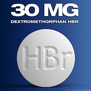 RoboHBr Cough Suppressant, Dextromethorphan HBr 30mg, 100 Tablets, 100 Doses for Effective Cough Relief