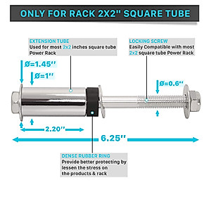 A2ZCARE Power Rack T-Bar Row Landmine Base - Fitness Rack Mounted Landmine Attachment - Fit 2-inch Olympic Bars - Compatible with 2x2 inch Power Rack
