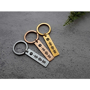 Personalized Music Code Keychain | Custom Song Code Gift | Personalized Keyring |Girlfriend Birthday Gift |Anniversary Song Code Keychain