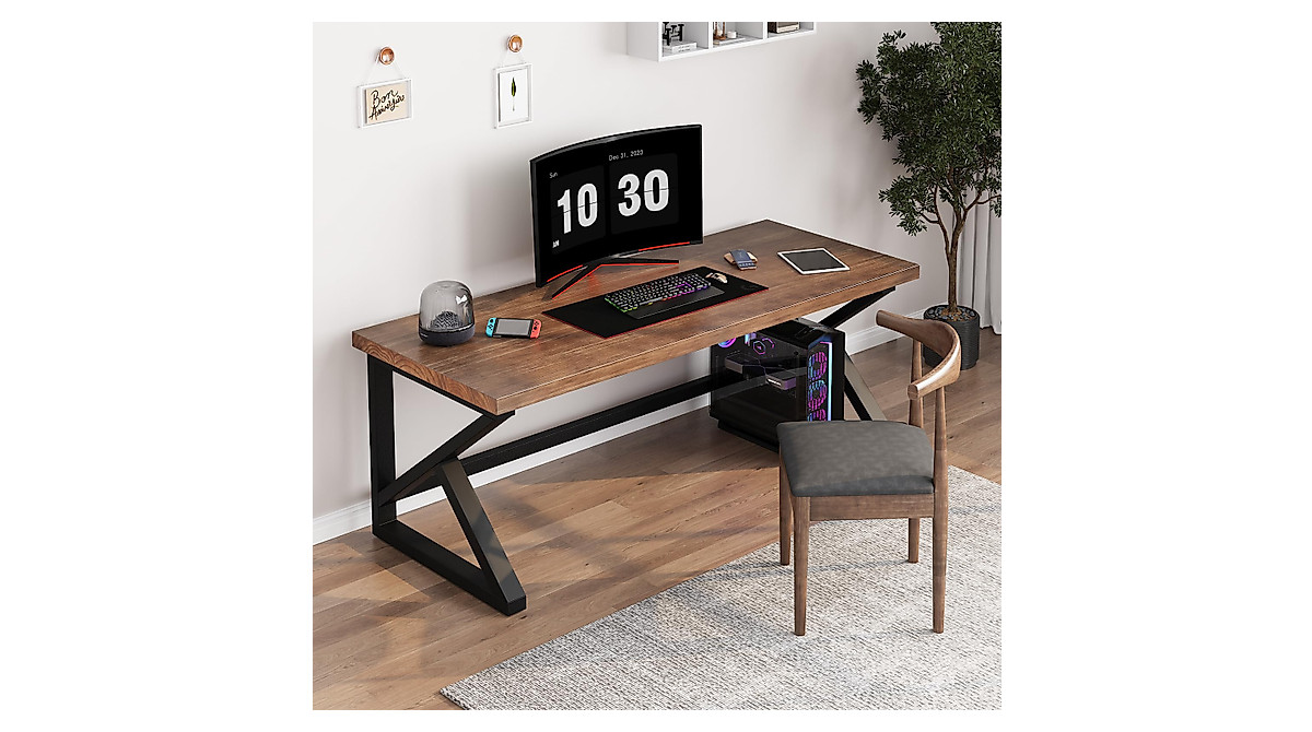 Sihtengxxhongs Rustic Solid Wood Desk - Modern Design