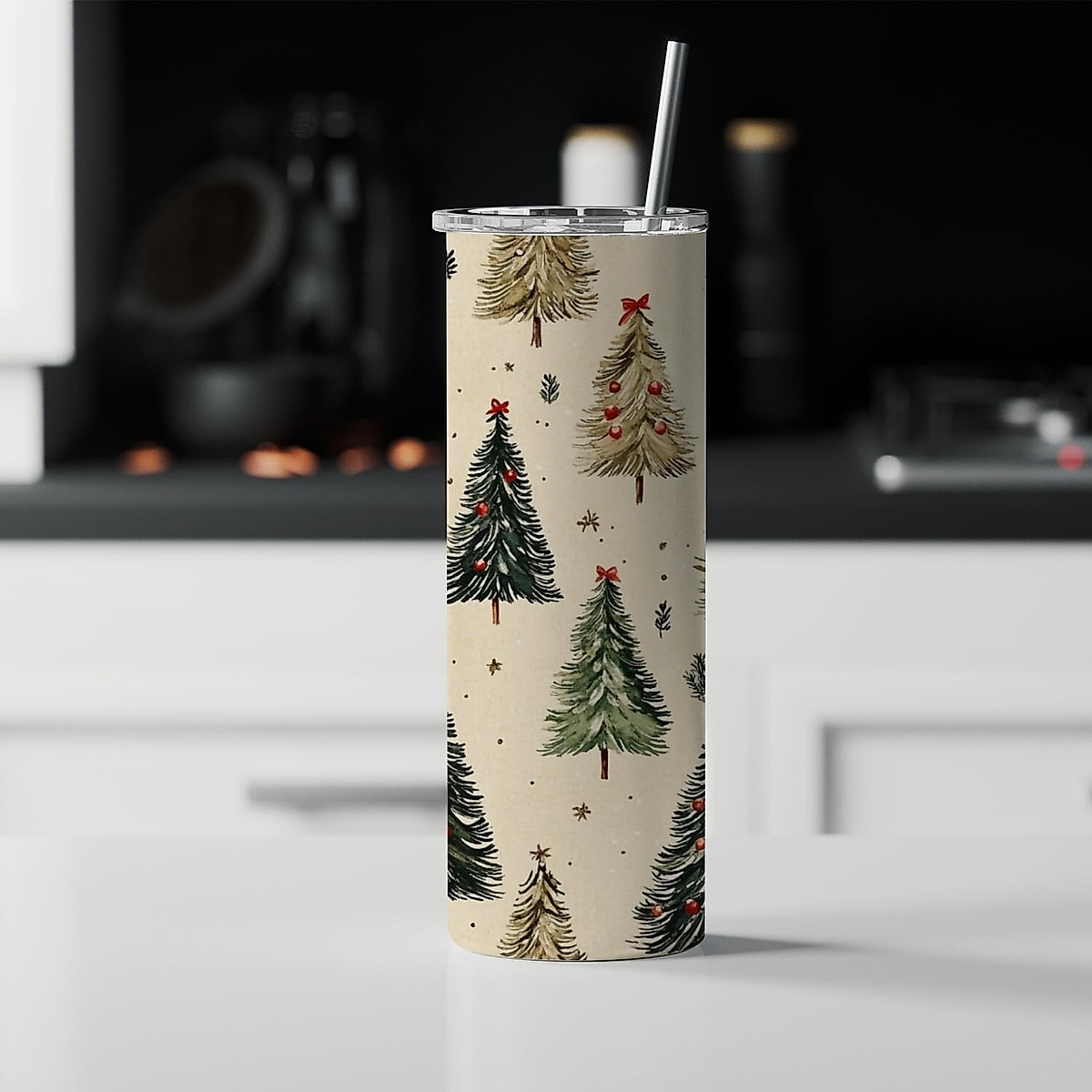 Medpol rustic christmas theme insulated tumblers coffee cup Gift，rustic christmas theme Drinking Glasses-Tea Cup-Coffee Mug tumbler with lid and straw 20 oz insulated tumbler cups
