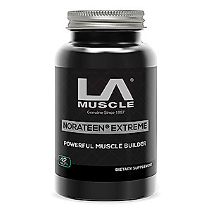 LA MUSCLE Norateen Extreme (1 Week Supply) Sampler Size Bottle - Muscle Building Mass Weight Gainer Bulk Supplement for Testosterone Booster Muscle Growth & Strength, Test Boost Vegan