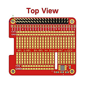 GeeekPi 4X Prototype Breakout DIY Breadboard PCB Shield Board Kit for Raspberry Pi 4 3 2 B+ A+ (Red)