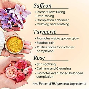 iYURA Kesaradi Face Oil - 5000-year-old Recipe with Exotic Saffron, Turmeric & Rose – For Visibly Brighter Skin - 100% Natural Ayurvedic Face Moisturizer for Dry, Sensitive Skin, 1.69 fl oz