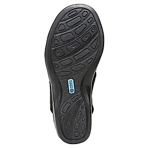 BZees Womens Double Up Sandal Black Knit 7.5 M