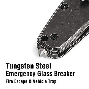 Mossy Oak Folding Pocket Knife - 7 inch EDC Stainless Steel Drop Point Blade Knife - Multi-Functional Tool with Bottle Opener - Liner Lock Handle (Black Stone Wash)