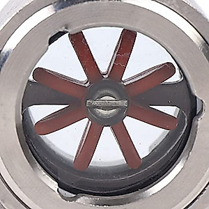 Water Flow Indicator, Stainless Steel 1" NPT Female Thread Sight Flow Indicator with Plastic Impeller