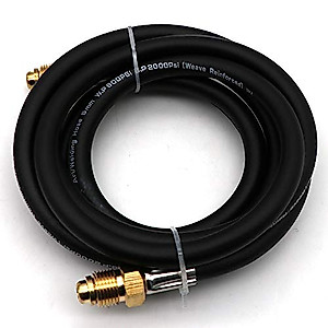 KIPA Gas Hose For For Argon Flowmeters Regulators TIG Welder MIG Welding CO2 Flowmeter 10 to 60 CFH - 0 to 4000 psi pressure gauge CGA580 Fits Miller Lincoln Mig Tig (Gas Hose)
