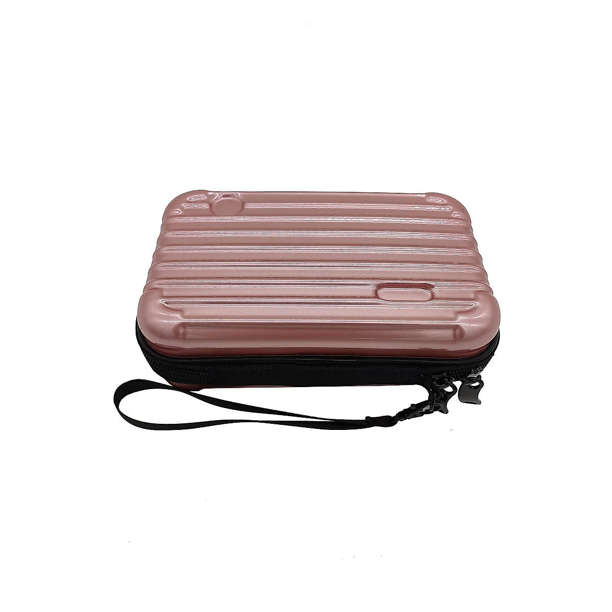 SenYang Hard Shell Cosmetic Case,Carrying Hard Bag, Protective Storage Case Bag for Toiletry, Beauty Makeup, Electronic Accessories, Overnight Travel Water Resistant Crash Proof (Gold)