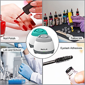 SWDTLAB 4000rpm Mini Lab Vortex Mixer Portable Paint Shaker Mixer with Touch Function for Eyelash Sharker Glue Adhesives Gel Polish and Test Tubes Acrylic Paints Mixing,Grey