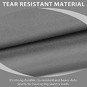 Large Travel Laundry Bags with Zipper, Waterproof Wet Dry Diaper Bags for Dirty Clothes Suitcase, Swimwear, Gym Clothes, Washable Camp Laundry Bag Sleepaway Suitable for Fitness (Black+Grey)