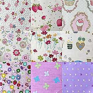 Mililanyo 200pcs 10cm x 10cm Assorted Pre-Cut Floral Cotton Fabric Bundle Squares Patchwork Fabric Sets for DIY Crafts Sewing