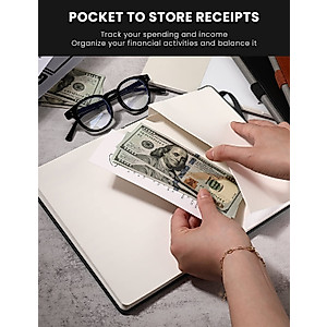 Check Registers for Personal Checkbook,Checkbook Register for Personal or Business, A5 Hardcover Registers Log to Track Payments, Deposits & Finances Transaction Black