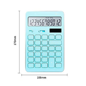 SDFGH Calculator Learning Color Financial Accounting Office Calculator Simple Dual Power Solar 12 Digit Display Calculator (Color : D, Size