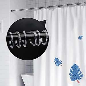 FANDAMEI 36 Pieces Shower Curtain Rings, Plastic Shower Curtain Hooks Hanger for Bathroom Shower Window Rod, C Shaped Shower Hooks for Shower Curtain