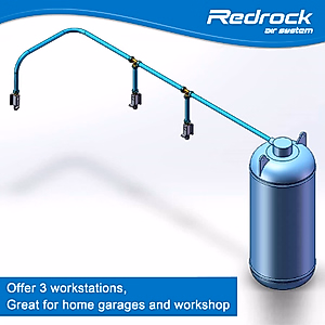 Compressed Air Piping System Pressured Leak-Proof Easy to Install 3/4" x 100 feet HDPE Aluminum Air Compressor Install kit Shop Air Hose System 200PSI ASTM F1282