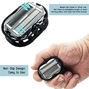 Premium OmniShaver Special - Free Hot Water Tong! Fastest Way to Shave Head, Legs, Arms, Body | an Alternative to Disposable Shaving Razors Self Cleans & Strops During Use