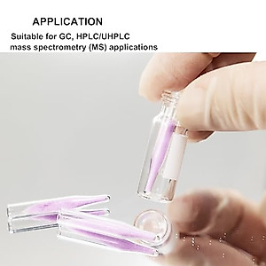 PEKYBIO Vial Insert, 6x31 mm Clear Glass Insert Conical Base, Volume 300 ul, Pack of 100